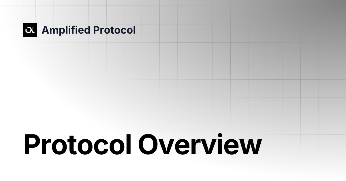 Protocol Overview | Amplified Protocol