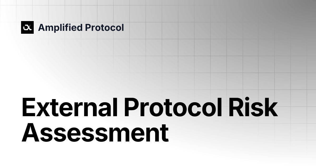 External Protocol Risk Assessment | Amplified Protocol