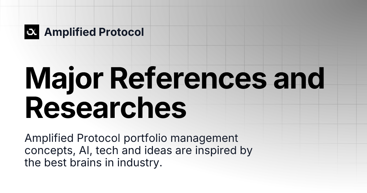Major References and Researches | Amplified Protocol